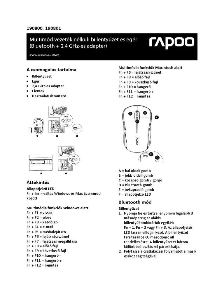 Rapoo 8000M | PDF