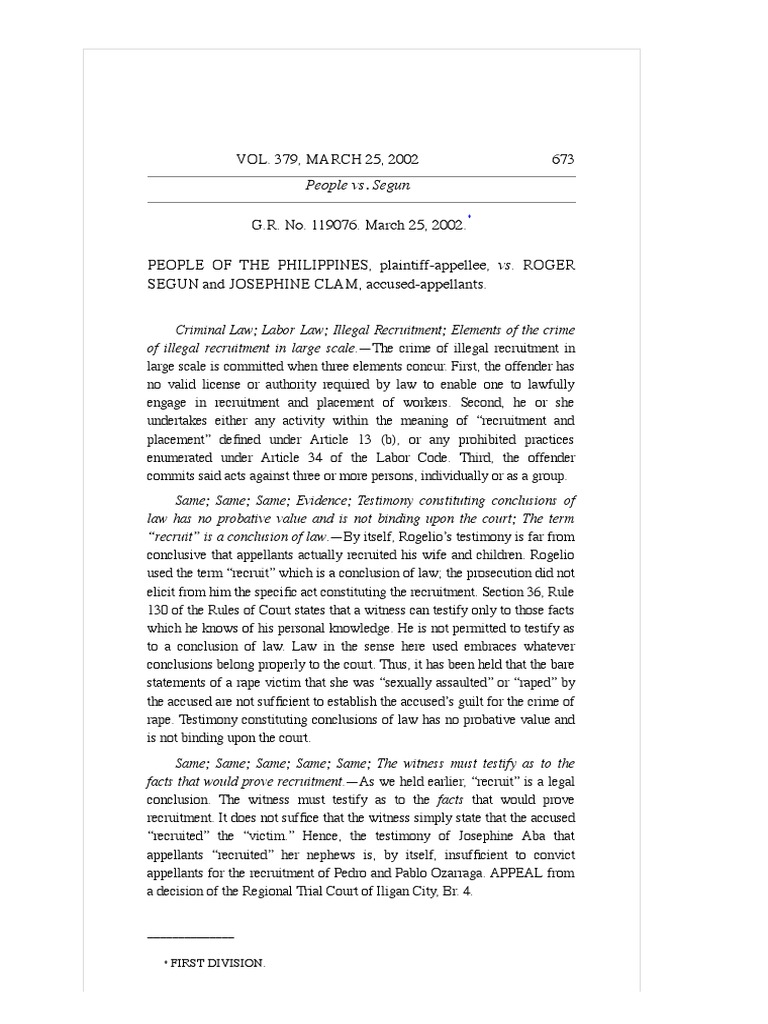 G.R. No. 119076. March 25, 2002. PEOPLE OF THE PHILIPPINES, Plaintiff ...