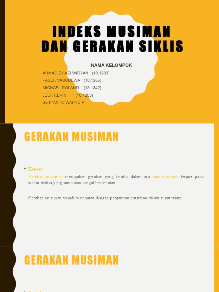 Indeks Musiman Dan Gerakan Siklis | PDF