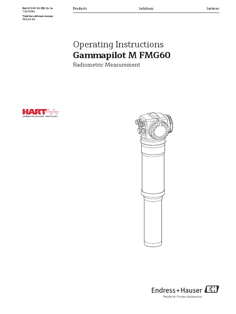Operating Instructions Gammapilot M FMG60: Radiometric Measurement ...
