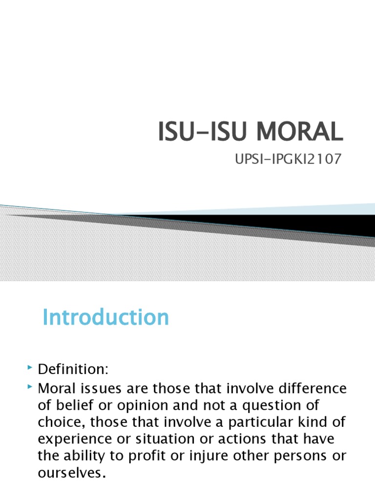 ISU-ISU MORAL DR aTI | PDF | Morality | Behavior