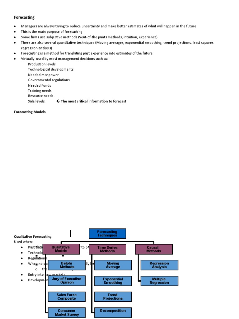 Forecasting Models | PDF | Moving Average | Forecasting
