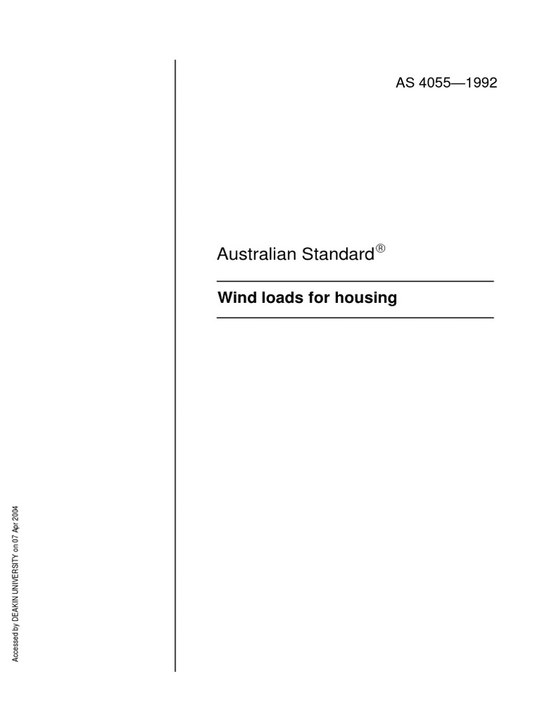 AS4055-1192 Wind Loads For Housing | PDF | Royalty Payment | Nature