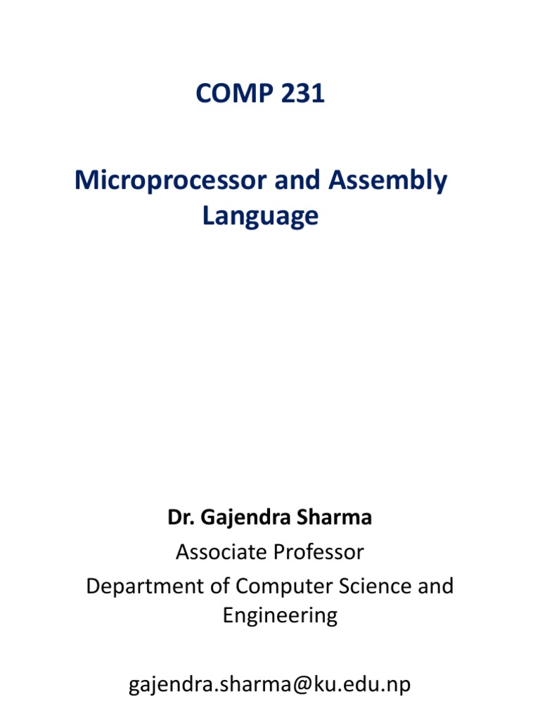 COMP 231 Microprocessor and Assembly Language | PDF | Computer Data Storage | Central Processing ...
