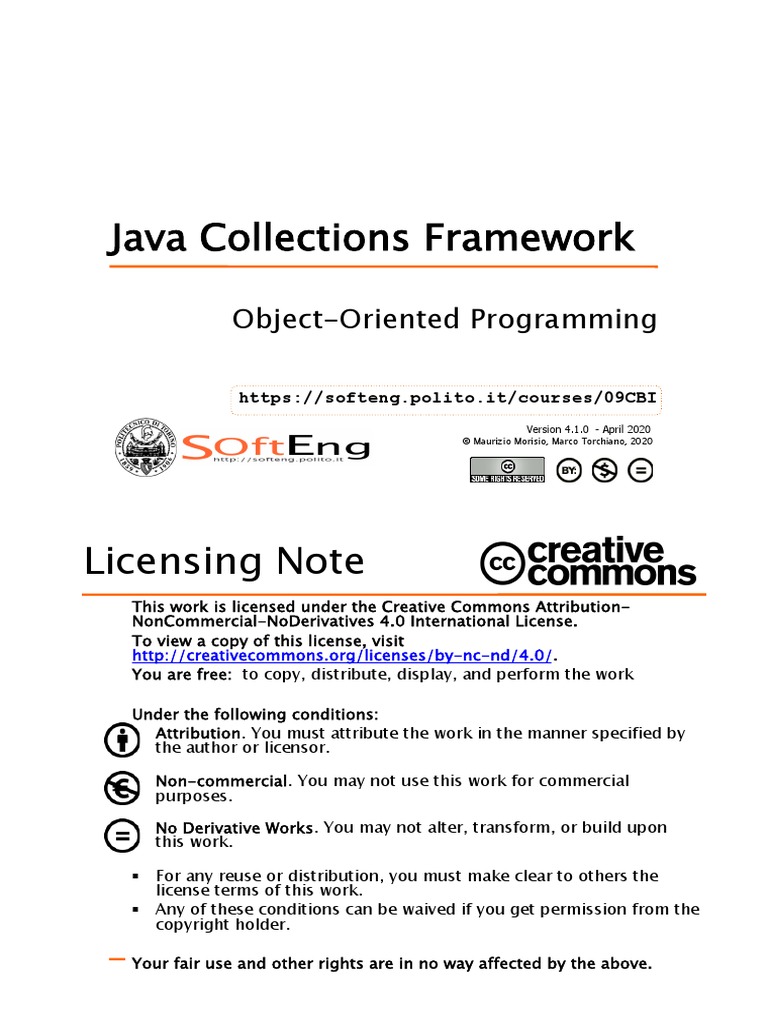Java Collections Framework: Licensing Note | PDF | Queue (Abstract Data ...