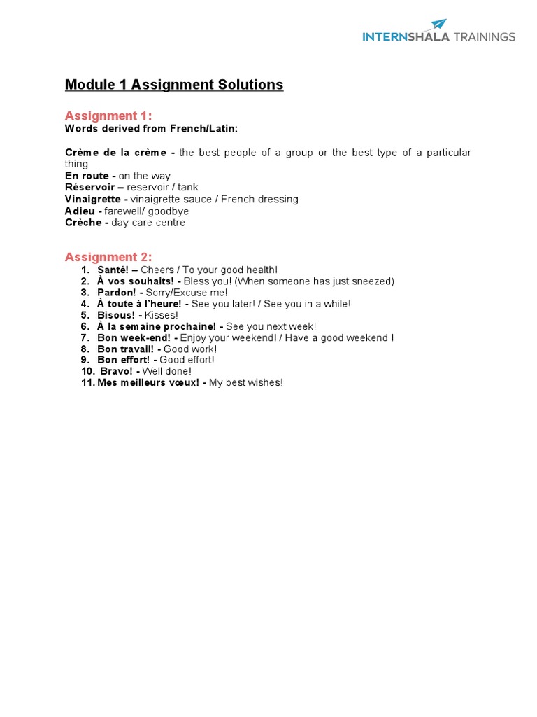 Module 1 Assignment Solutions Pdf