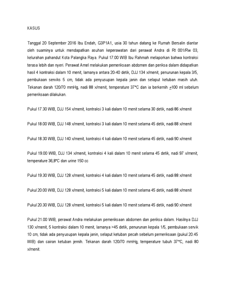 Soal Partograf - 2 | PDF