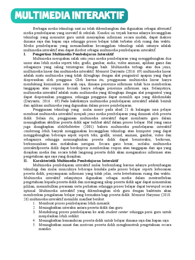 Modul Multimedia Interaktif | PDF