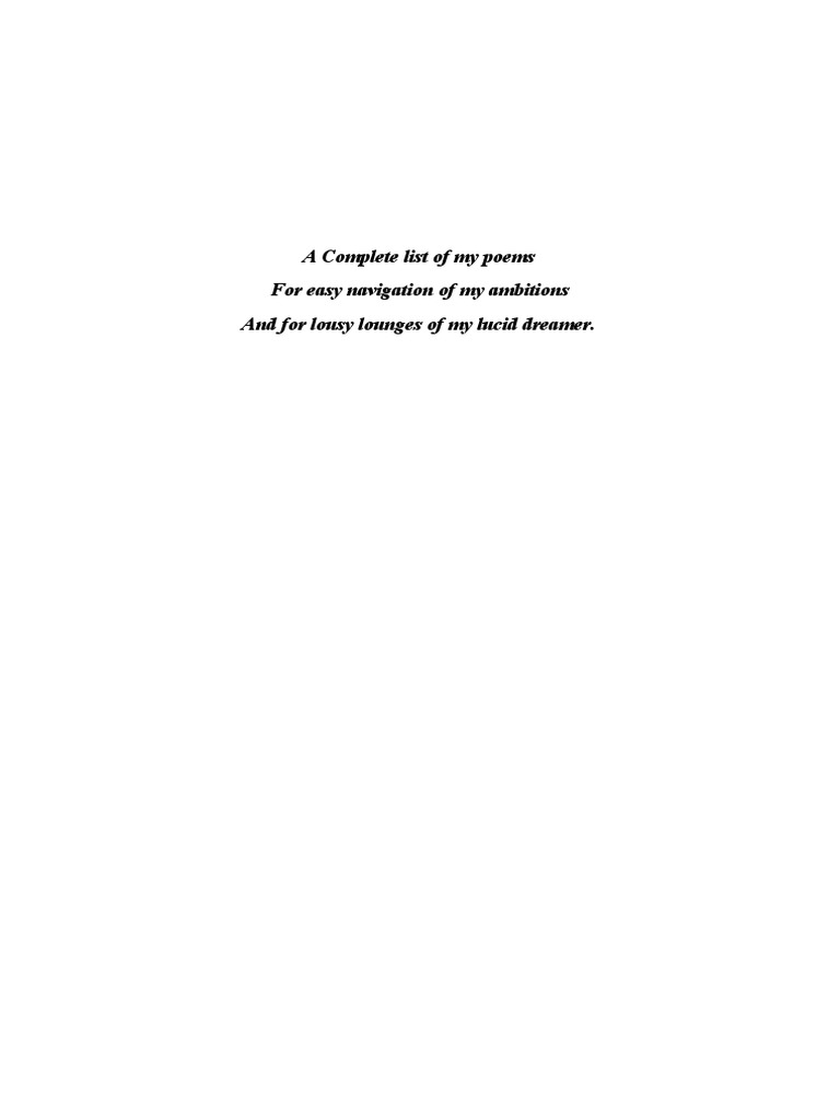 My Poetic Journey: A Collection of Poems | PDF | Nature