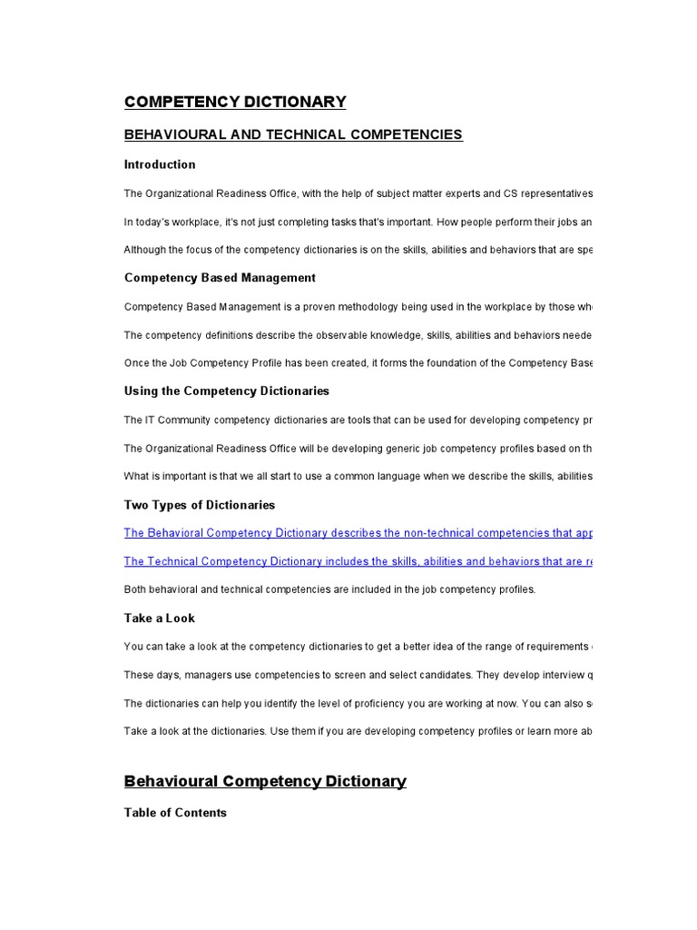 Competency Master | PDF | Competence (Human Resources) | Goal