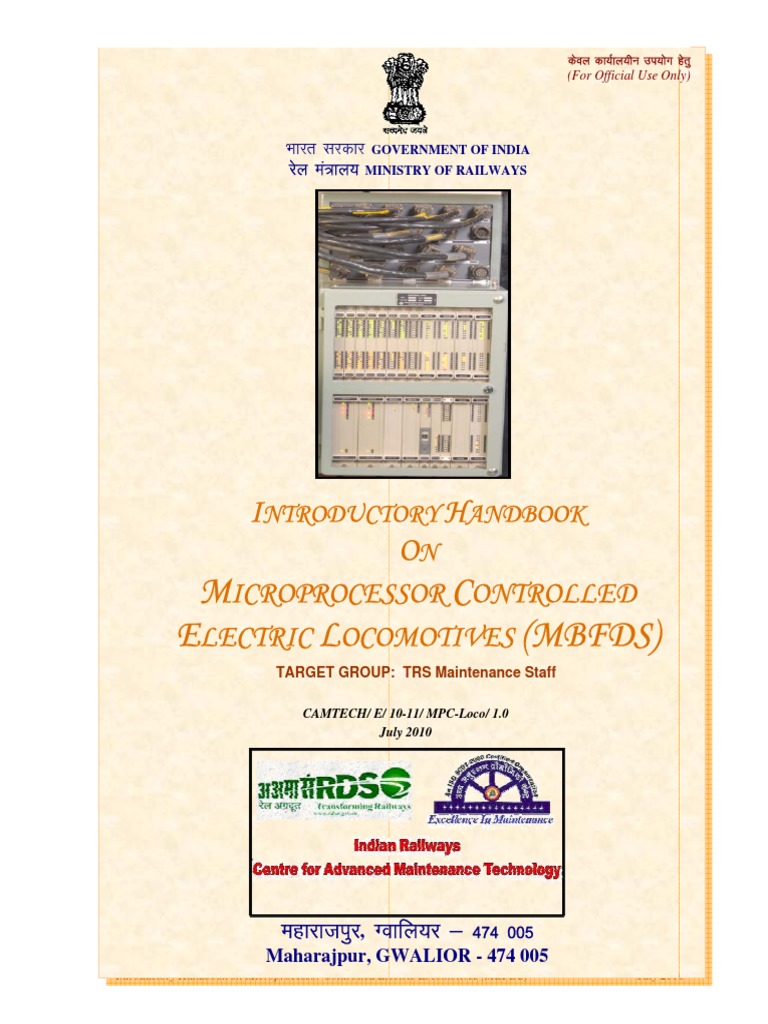 Introductory Handbook On Microprocessor Controlled Electric Locomotives ...