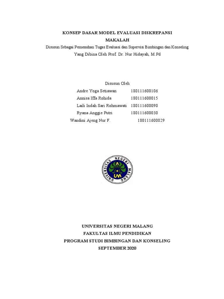 Model Evaluasi Diskrepansi dalam Pendidikan | PDF