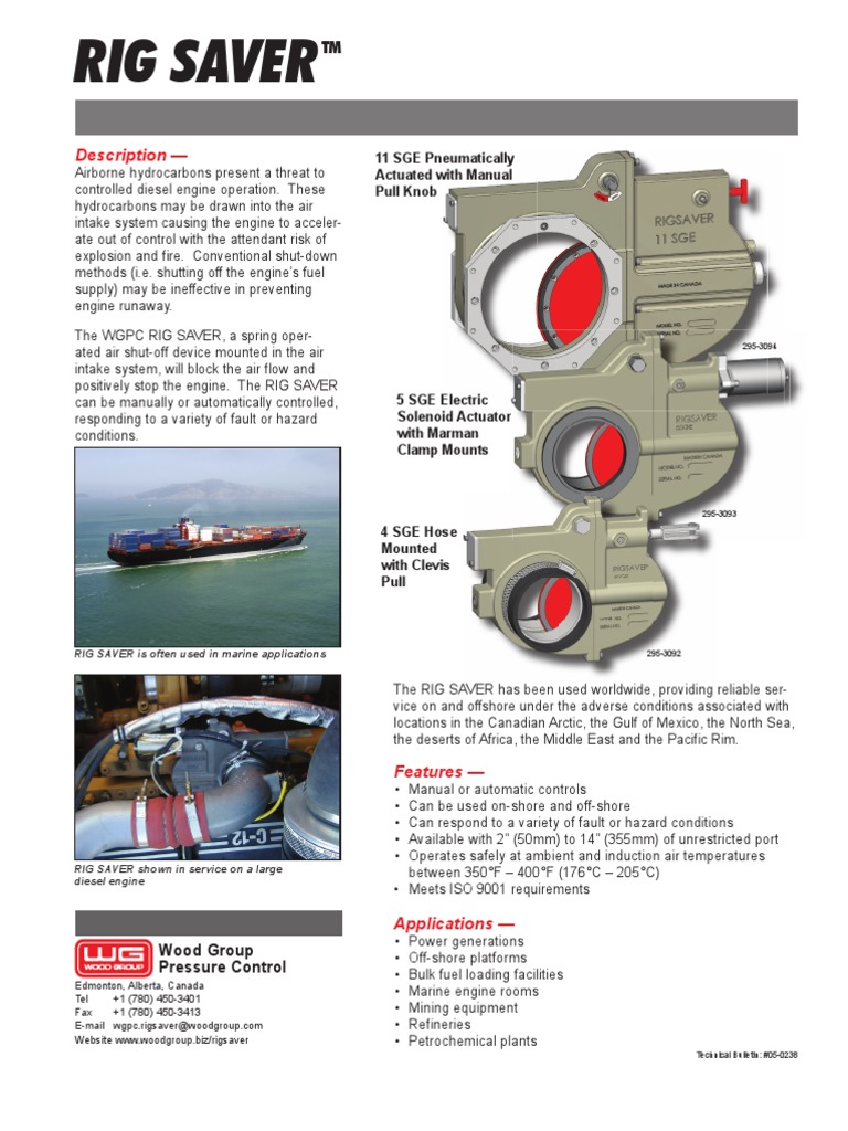 05-0238 Rig Saver Technical Bulletin Portal | PDF | Engines | Diesel Engine