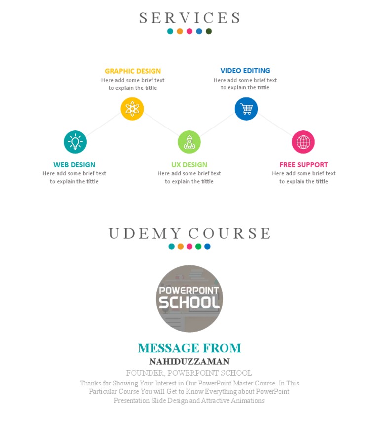 Slide 03 Services Slide by PowerPoint School Udemy | PDF