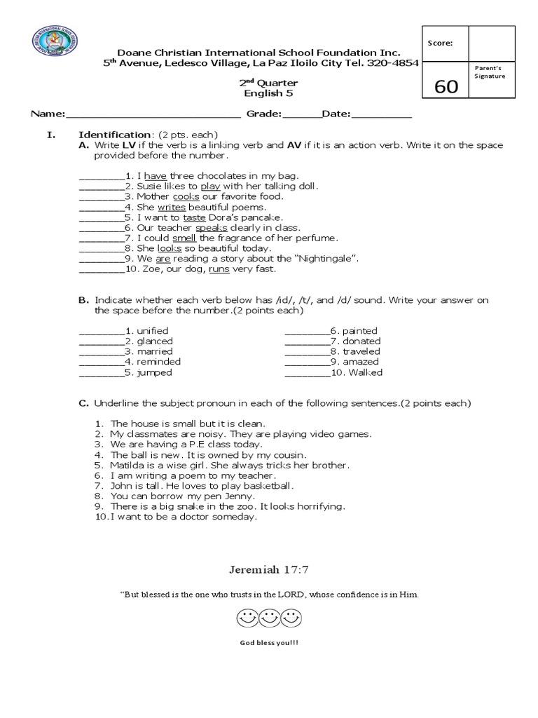English 5 (2nd Quarter) | PDF