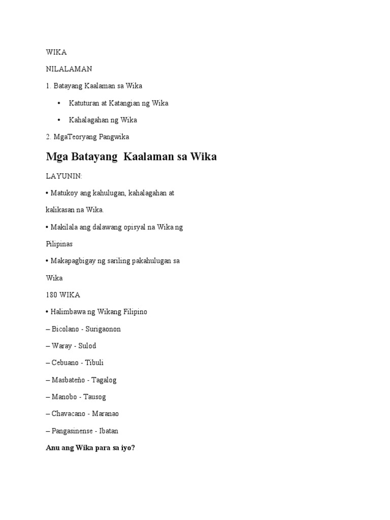 Week 2 - WIKA Student Module | PDF