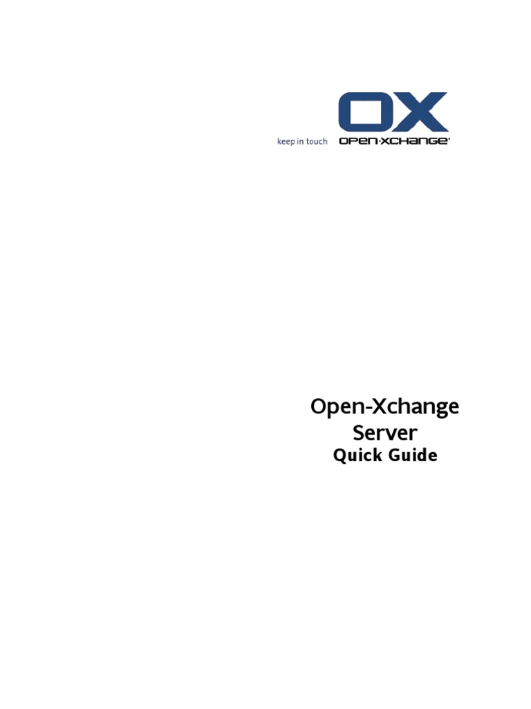 Open-Xchange Server: Quick Guide | PDF | Icon (Computing) | Cyberspace