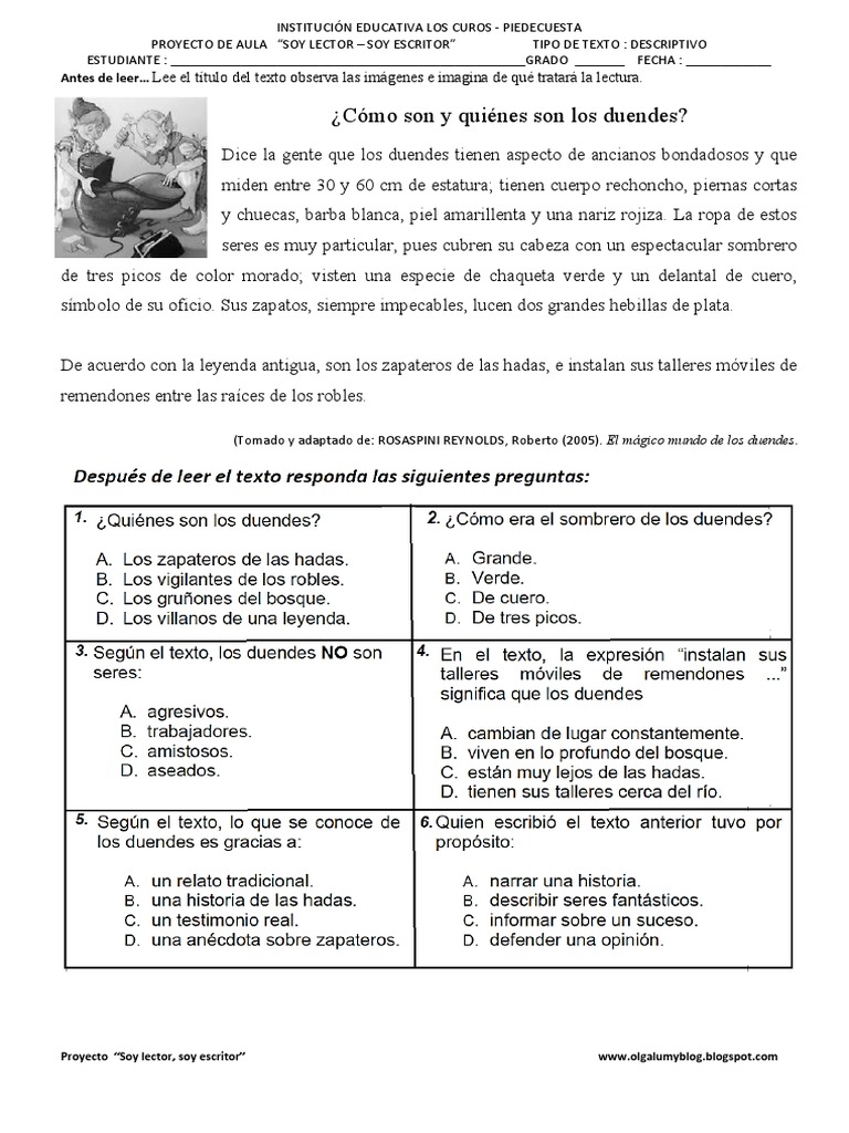 Características de los Duendes | PDF | Ficción general