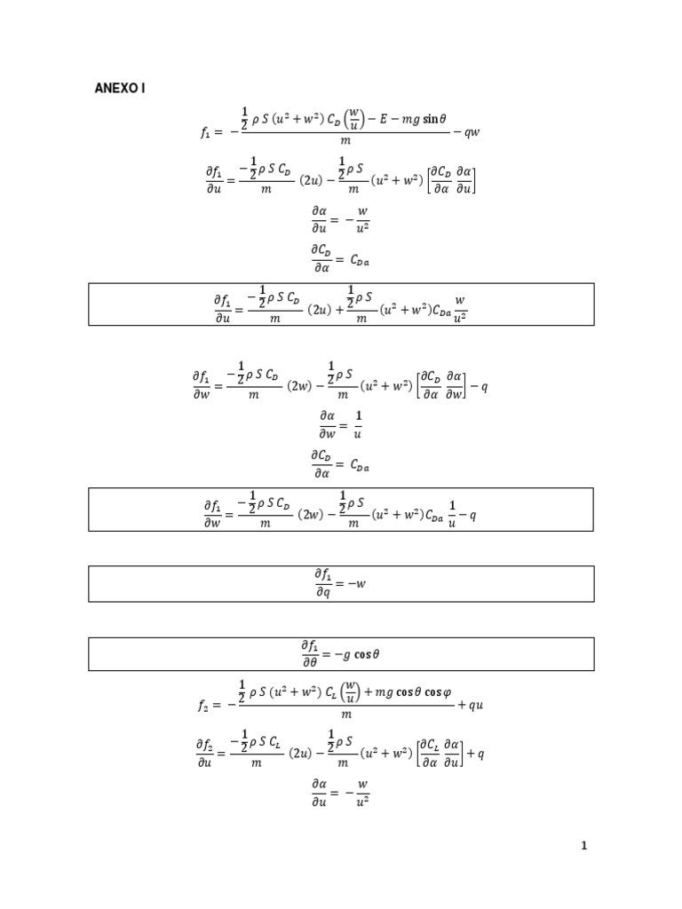 Aerodynamic force equations of aircraft motion | PDF