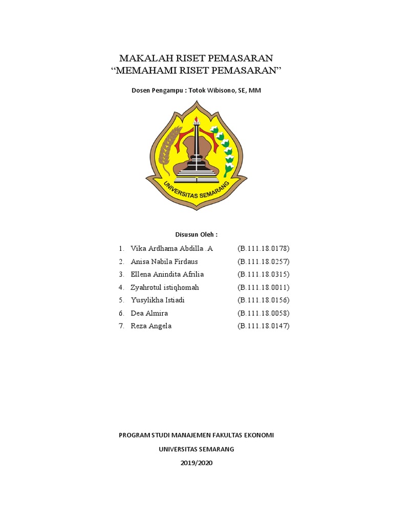 Makalah Riset Pemasaran | PDF