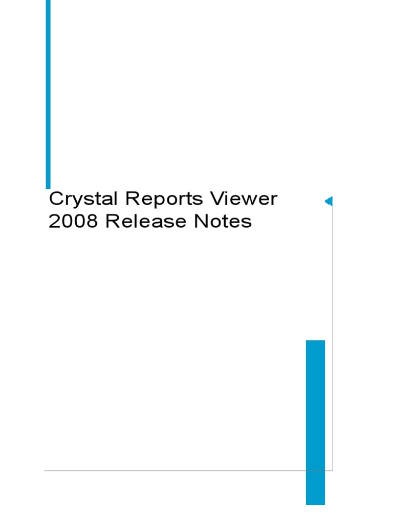 Crystal Reports Viewer 2008 Release Notes | PDF | Windows Server 2003 ...