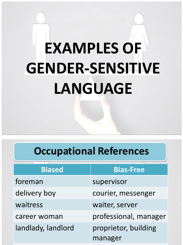 Examples of Gender-Sensitive Language | PDF