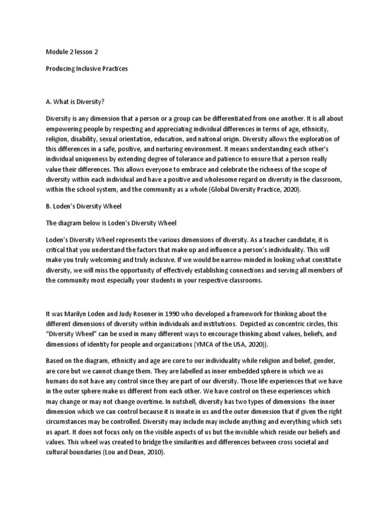 Module 2 lesson-WPS Office | PDF | Special Education | Inclusion ...