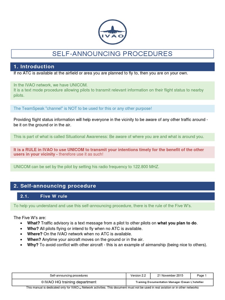 Self-Announcing Procedures: The Teamspeak "Channel" Is Not To Be Used For This or Any Other ...