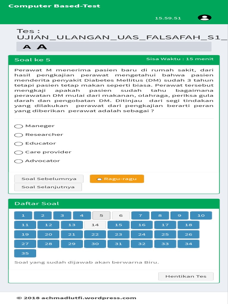 Computer Based-Test Kerjakan Tes | PDF