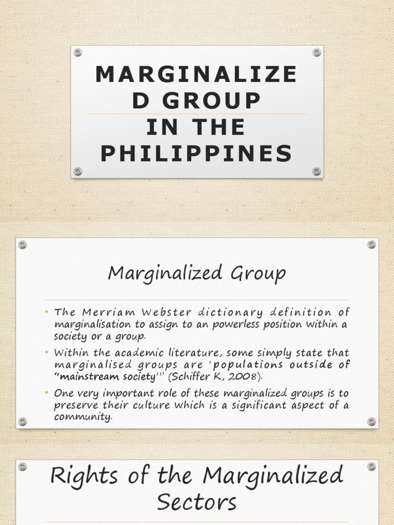 Marginalized Sectors | PDF | Social Exclusion | Policy