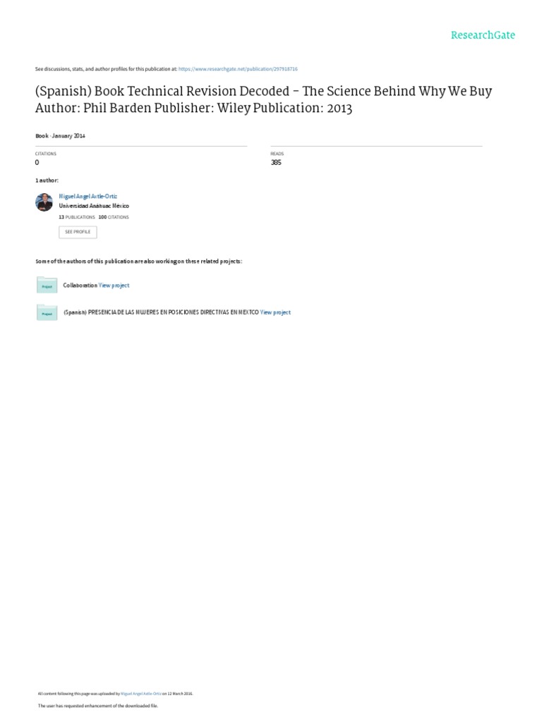 (Spanish) Book Technical Revision Decoded - The Science Behind Why We ...