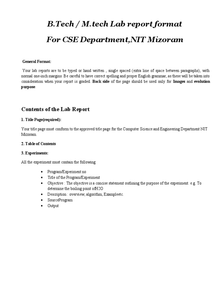 Btech Mtech Lab Report Submission Pdf Computer Programming Computing