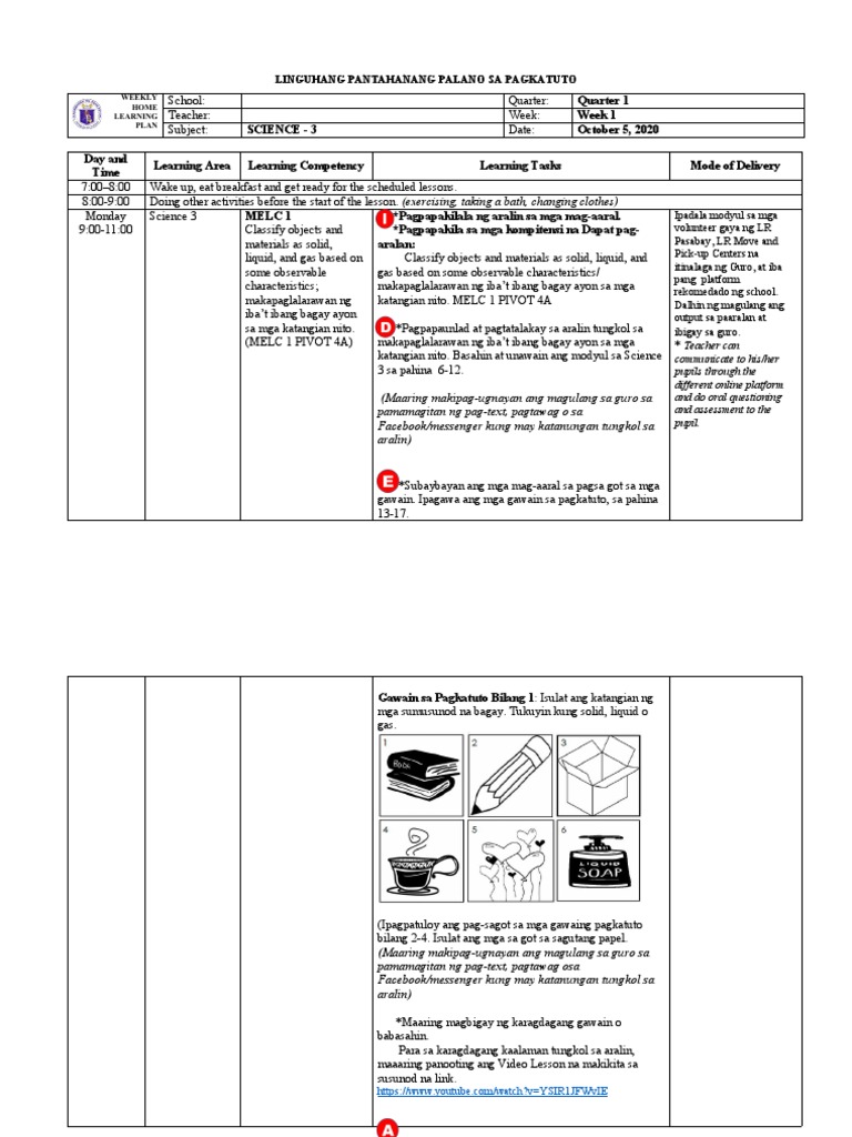 WHLP-Grade-3-Week-1 - Science | PDF