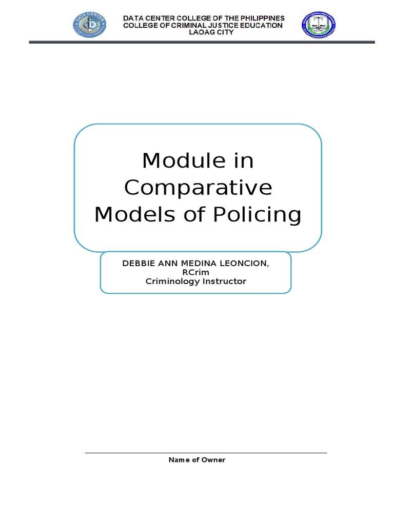 Revised Comparative Models of Policing Module 1 SY 2020 2021 | PDF ...