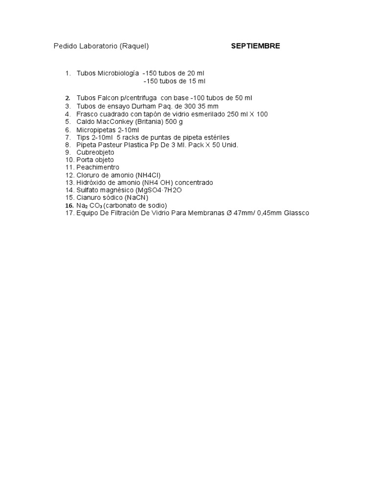 Pedido Laboratorio | PDF