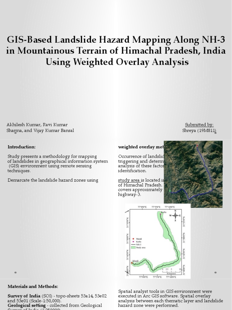 GIS-Based Landslide Hazard Mapping Along NH-3 in Mountainous Terrain of Himachal Pradesh, India ...