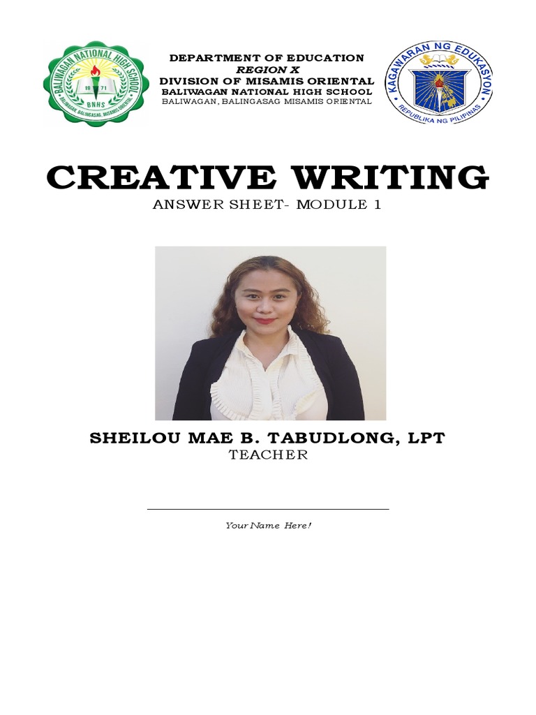 Creative Writing Answer Sheet | PDF