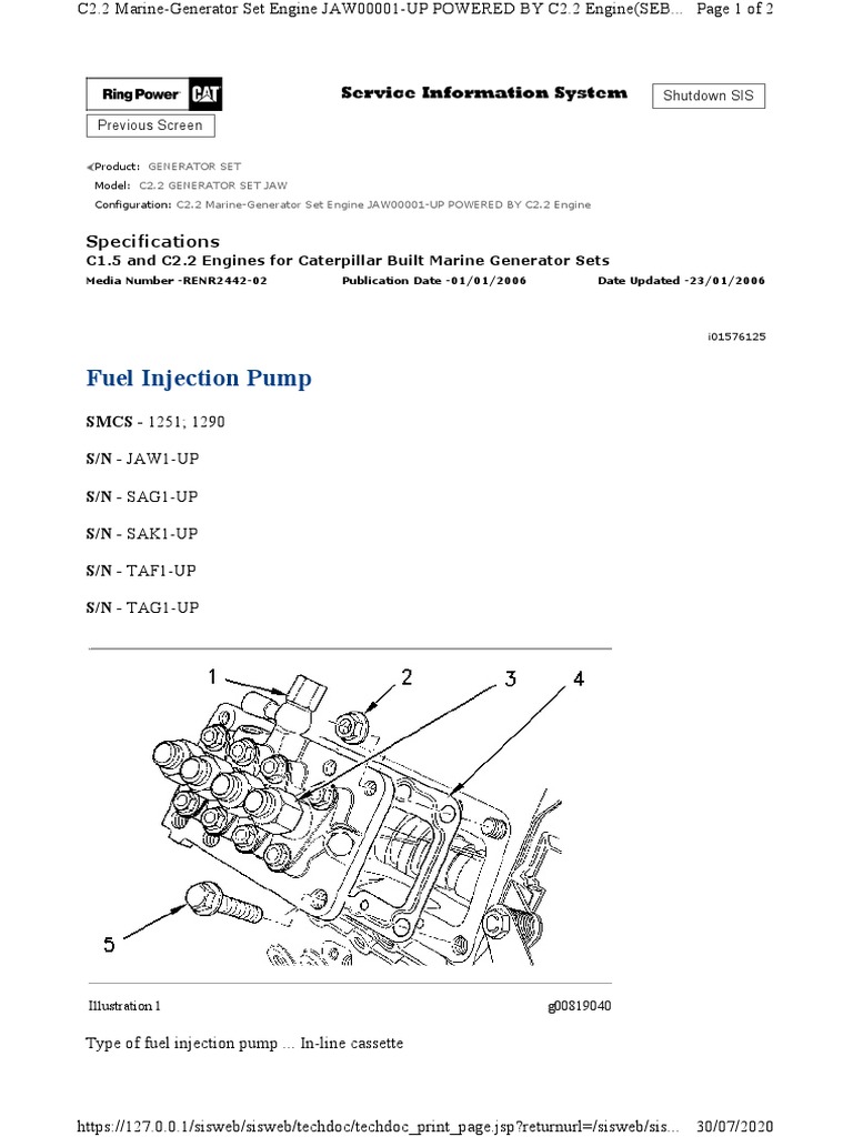Fuel Injection Pump: Specifications | PDF | Fuel Injection | Engines