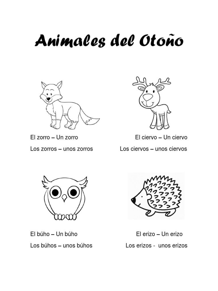 Animales Del Otoño | PDF | Artes del Lenguaje y Comunicación | Estudios ...