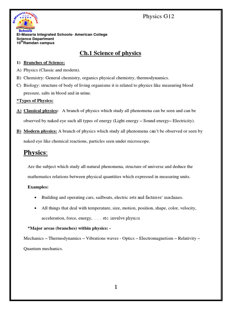 Physics G12 HW 1 | PDF | International System Of Units | Physics