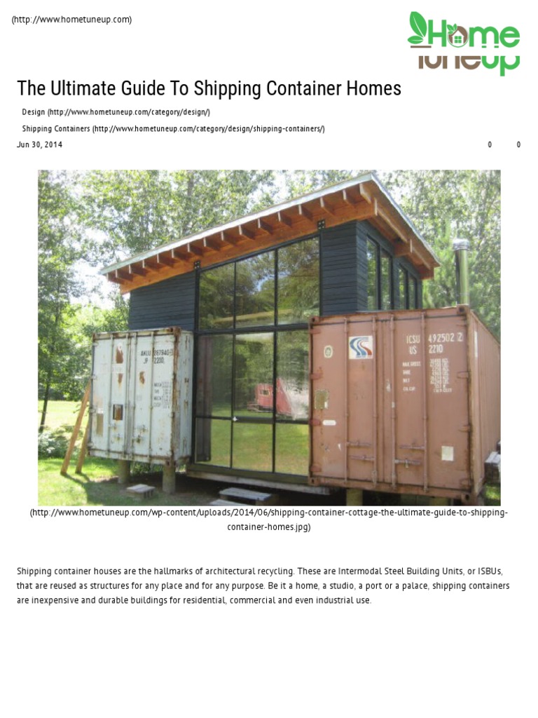 The Ultimate Guide To Shipping Container Homes - For Sale, Cost, Plans ...