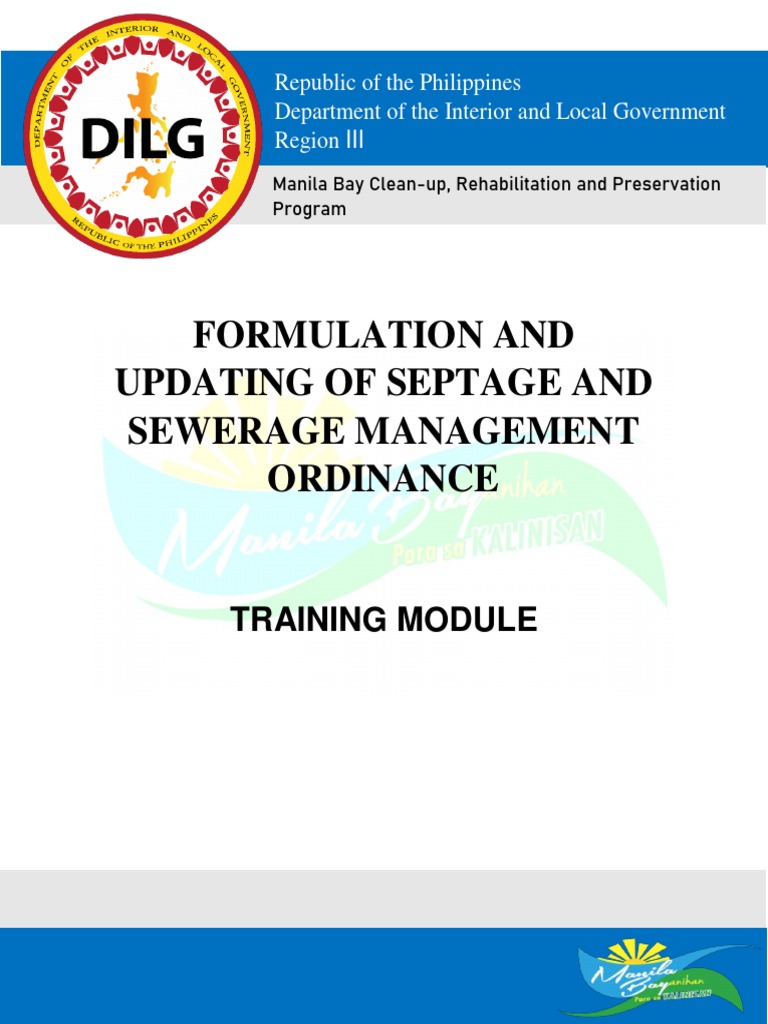Formulation and Updating of Septage and Sewerage Management Ordinance ...