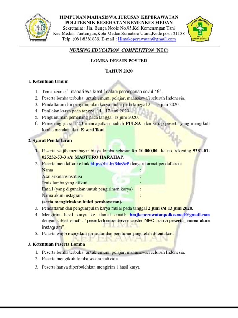 Sop Lomba Desain Poster | PDF