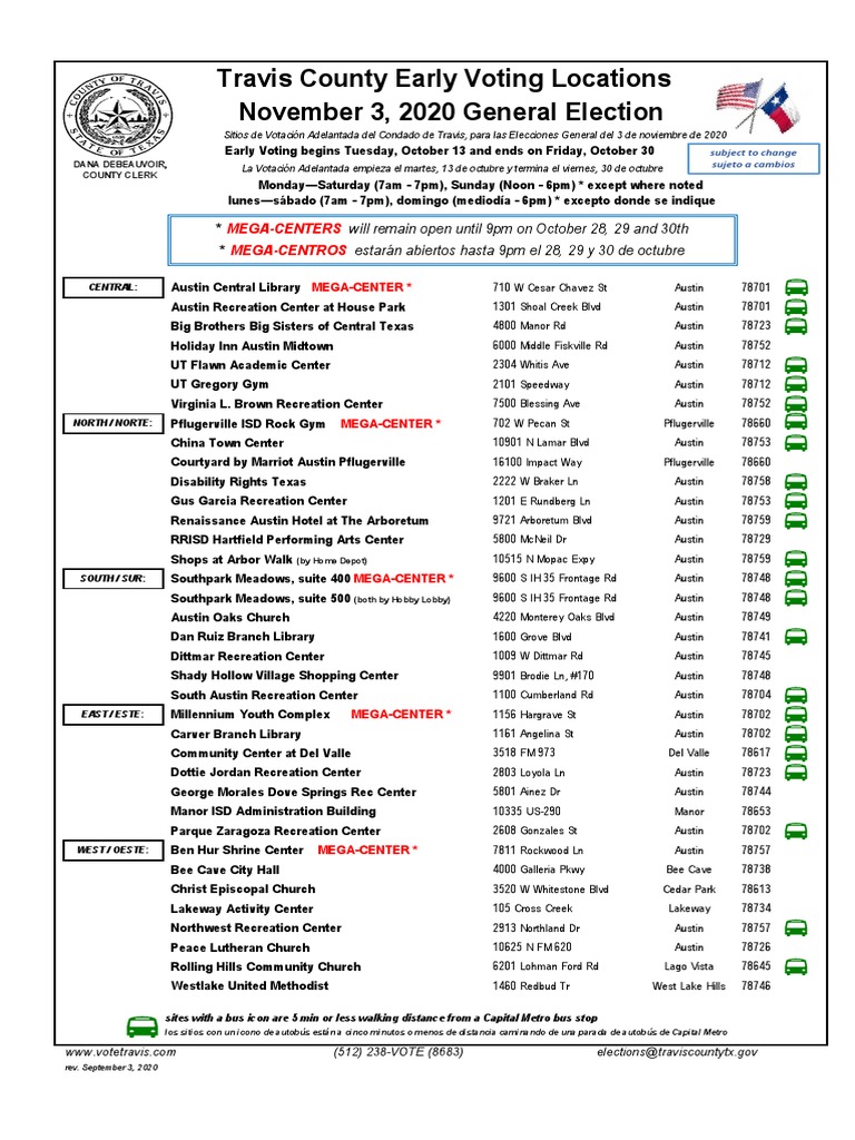 Early Voting Flyer | PDF | Austin