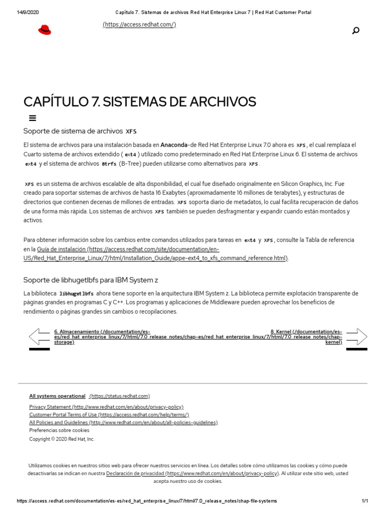 Capítulo 7. Sistemas de Archivos Red Hat Enterprise Linux 7 - Red Hat Customer Portal | PDF ...