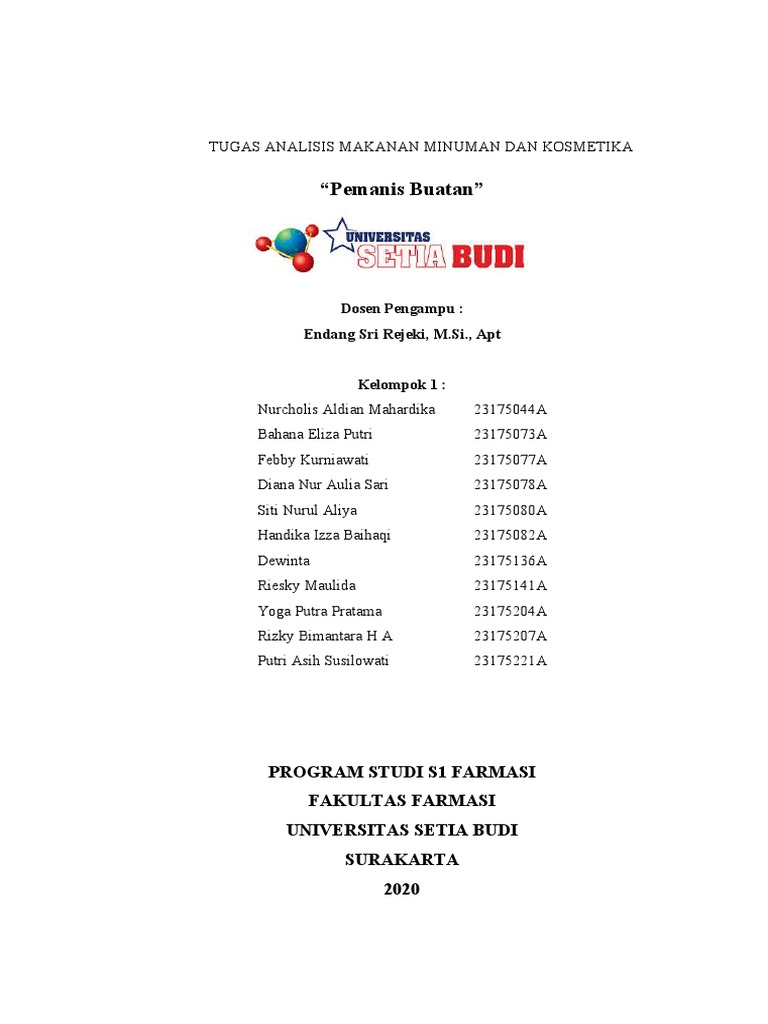 AMAMI Kelompok 1 (Pemanis Buatan) | PDF