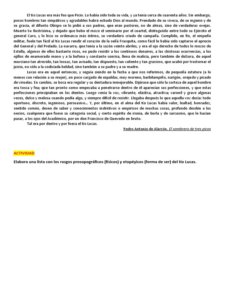 El Tío Lucas: Feo pero Encantador | PDF