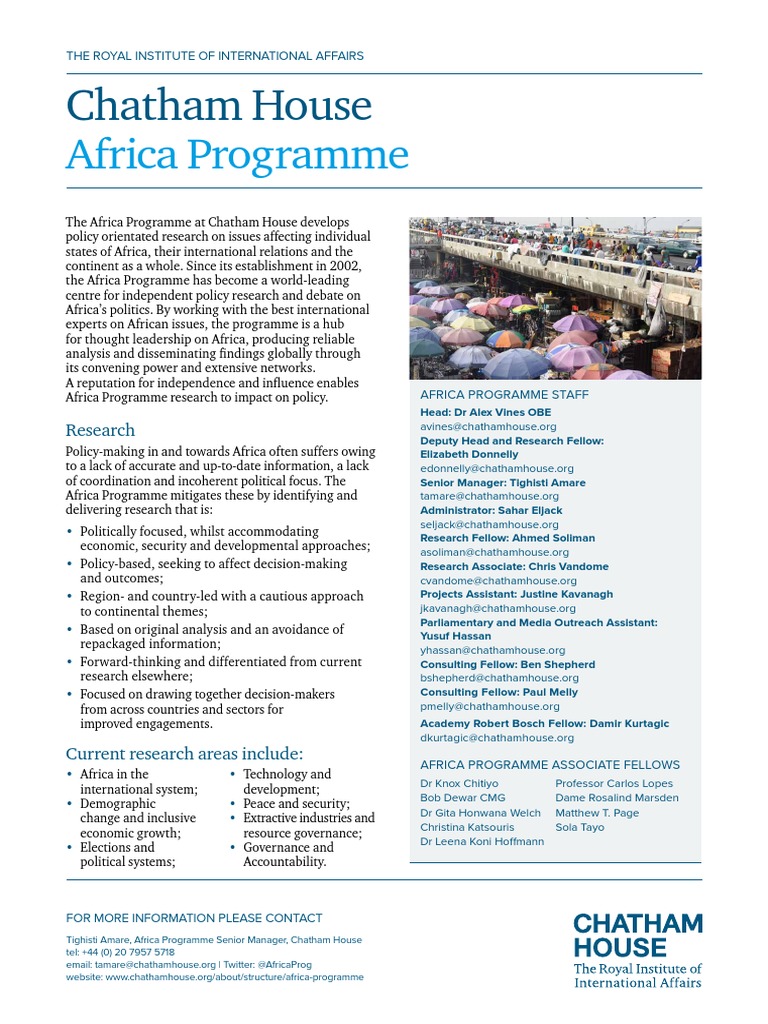 2018 Africa Programme Flyer PDF | PDF | Africa | Policy