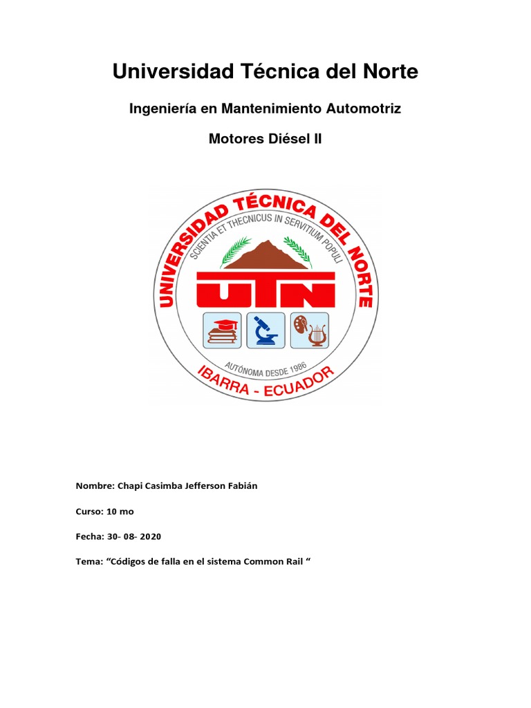 Códigos de Falla en Sistemas CRDi - Chapi Jefferson | PDF | Motores ...
