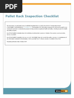 Warehouse Racks Inspection Checklist: Sno Check Point Remarks Status ...
